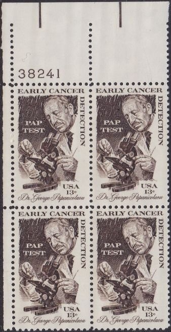 1754 Early Cancer Detection Plate Block MNH | United States, General ...