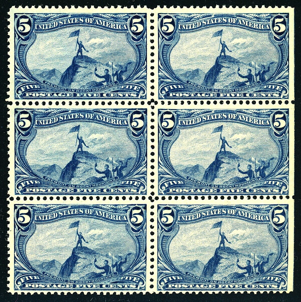 U.S. #288 Mint Block of 6 With PF Cert(Copy), OG NH, TOP Left Stamp LH ...