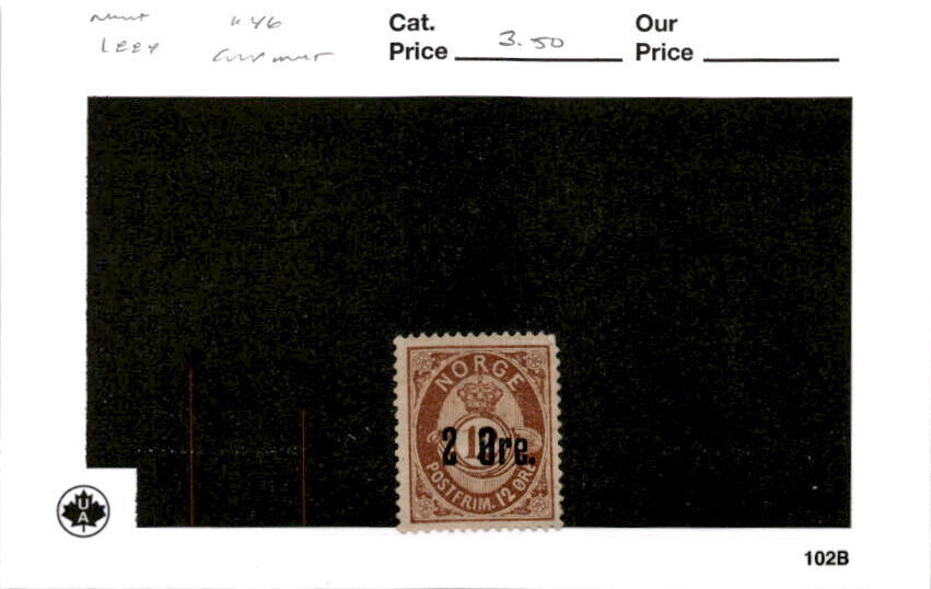 Norway, Postage Stamp, #46 Mint No Gum, 1884 Post Horn (AB) | Europe ...