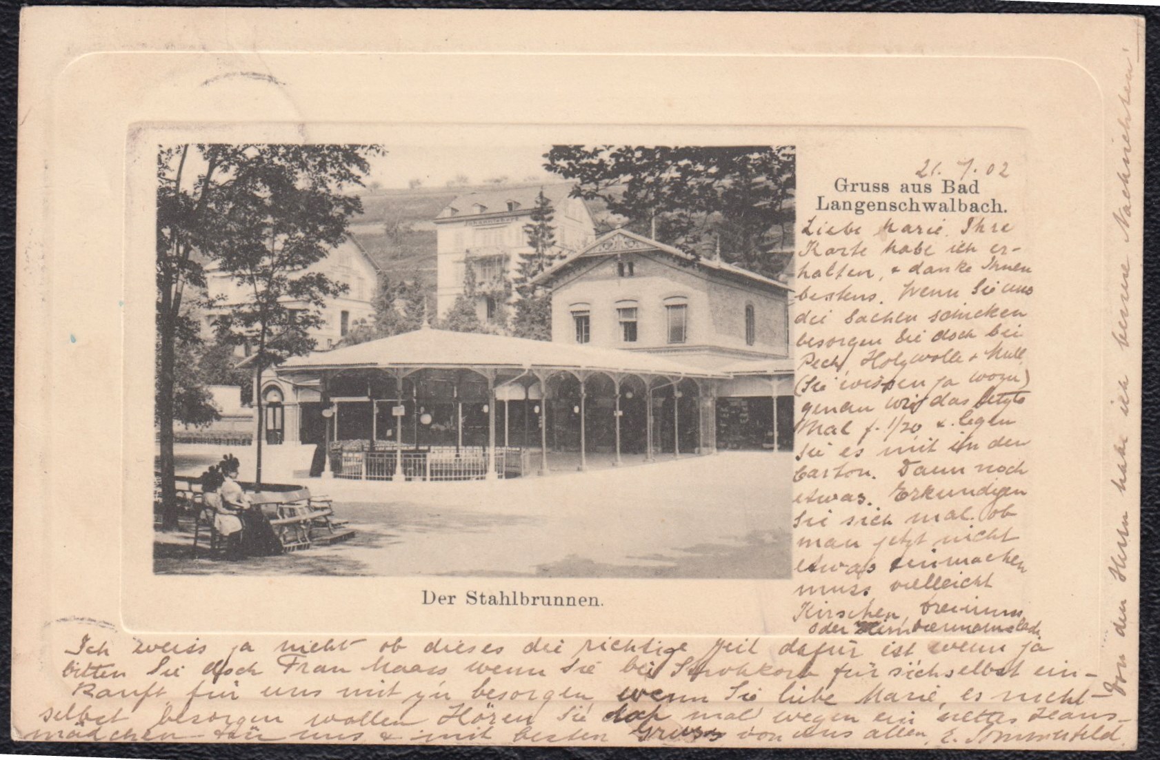 Germany 1902 Stahlbrunnen Illustrated Postcard | Europe - Germany ...