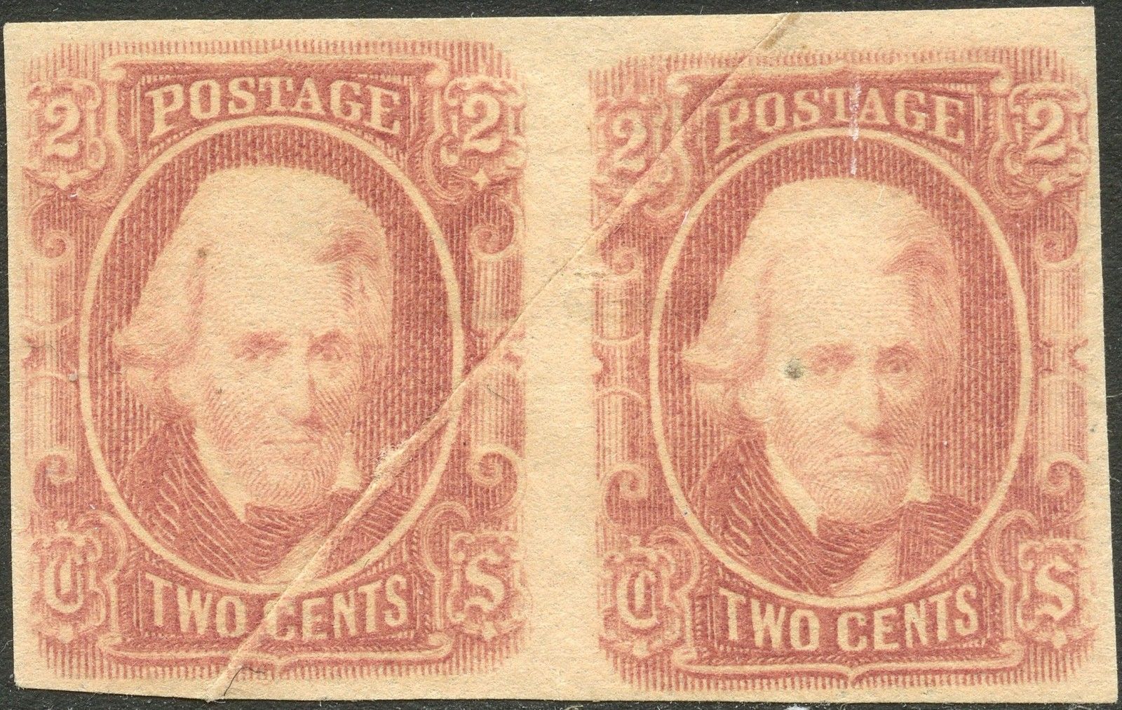 CSA #8 VAR. "Jackson" With Pre-Print Paper Fold Error Mint Pair Bn9906 ...