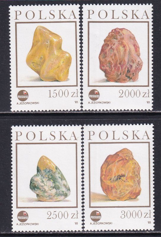 Poland 1993 Sc 3136-9 Amber Stamp MNH | Europe - Poland, General Issue ...