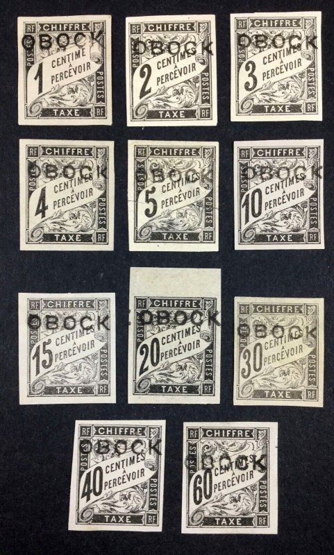 French Obock SC #J5-J15 1892 Mint OG 5h(j5-7,9,12)/6ng LOT #68261 ...