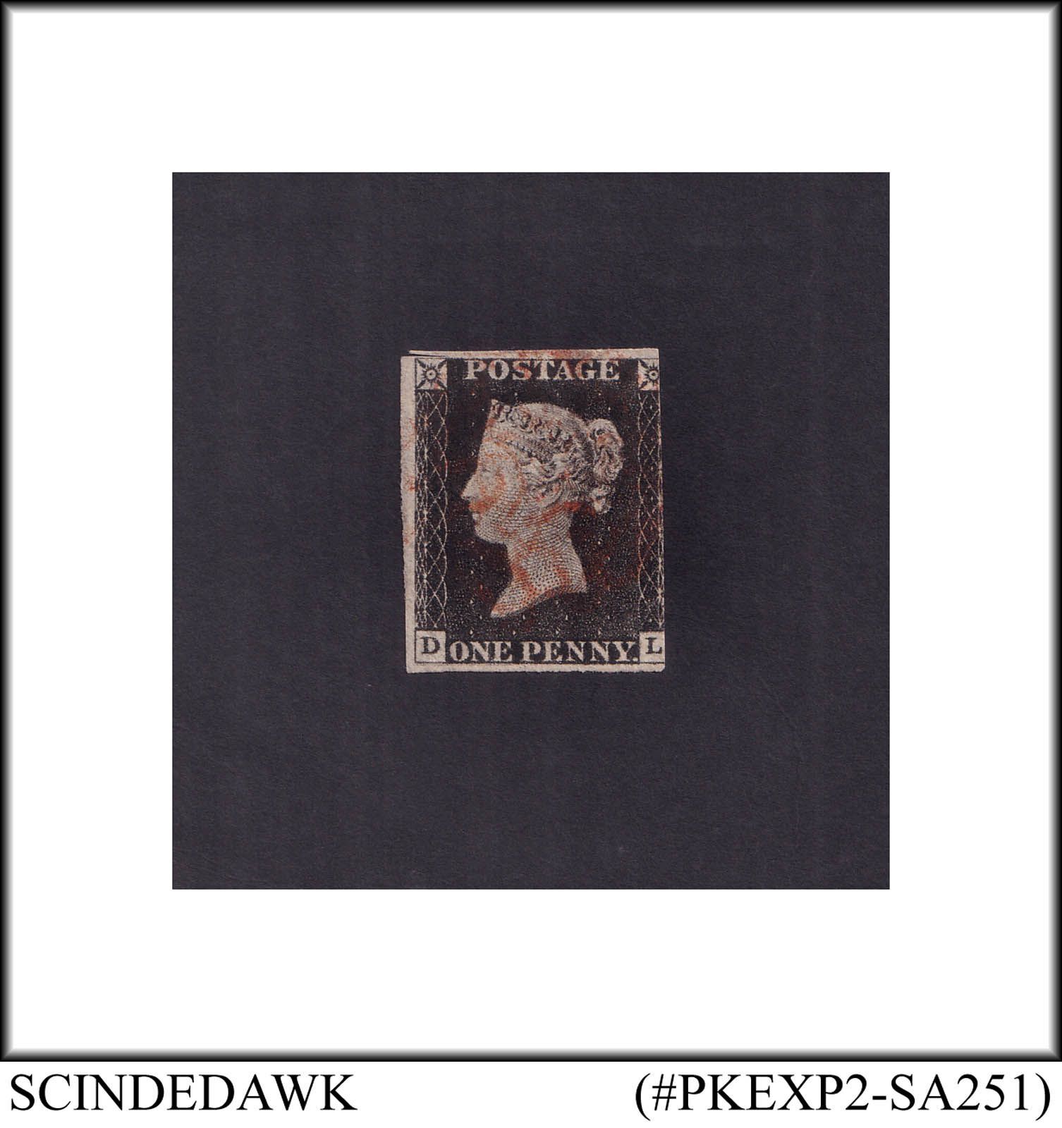 Great Britain - 1840 QV Black Penny 1d Sg#2 - Used Cv=325.00 GBP ...