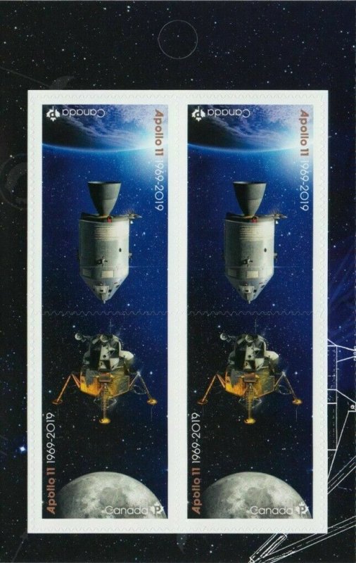 Stamps CANADA 2019. APOLLO 11. 50th MOON LANDING . (page 2 Tête-Bêche ...