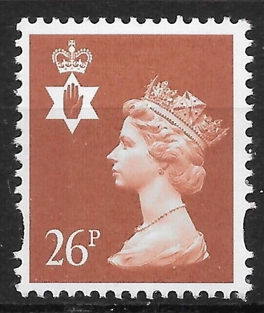 GB Sgni81 1997 Northern Ireland 26p Chestnut MNH | Great Britain, Stamp ...