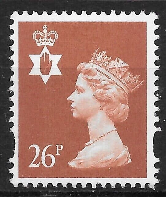 GB Sgni81 1997 Northern Ireland 26p Chestnut MNH | Great Britain, Stamp ...
