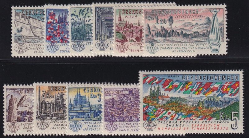 Czechoslovakia Sc #1070-80 (1962) PRAGA World Stamp Exhibition Set Mint ...