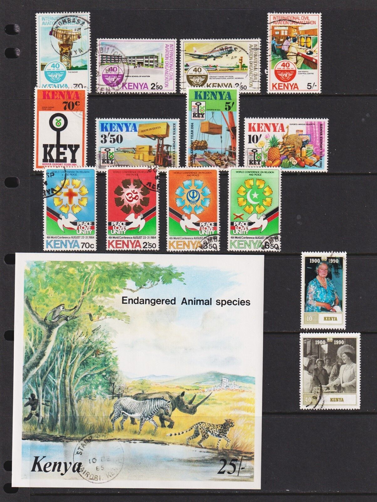 Kenya - 4 commemorative sets, 1 souvenir sheet, cat. $ 33.45 | Africa ...