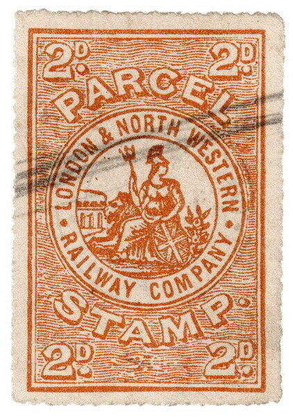 (I.B) London & North Western Railway : Parcel Stamp 2d (first issue ...