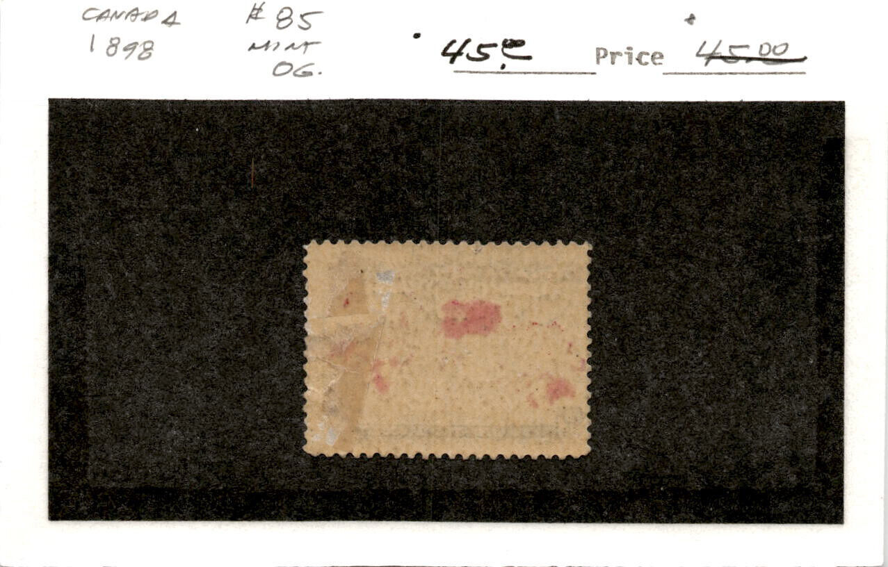 Canada, Postage Stamp, #85 Mint Hinged, 1898 Christmas Map (AD ...