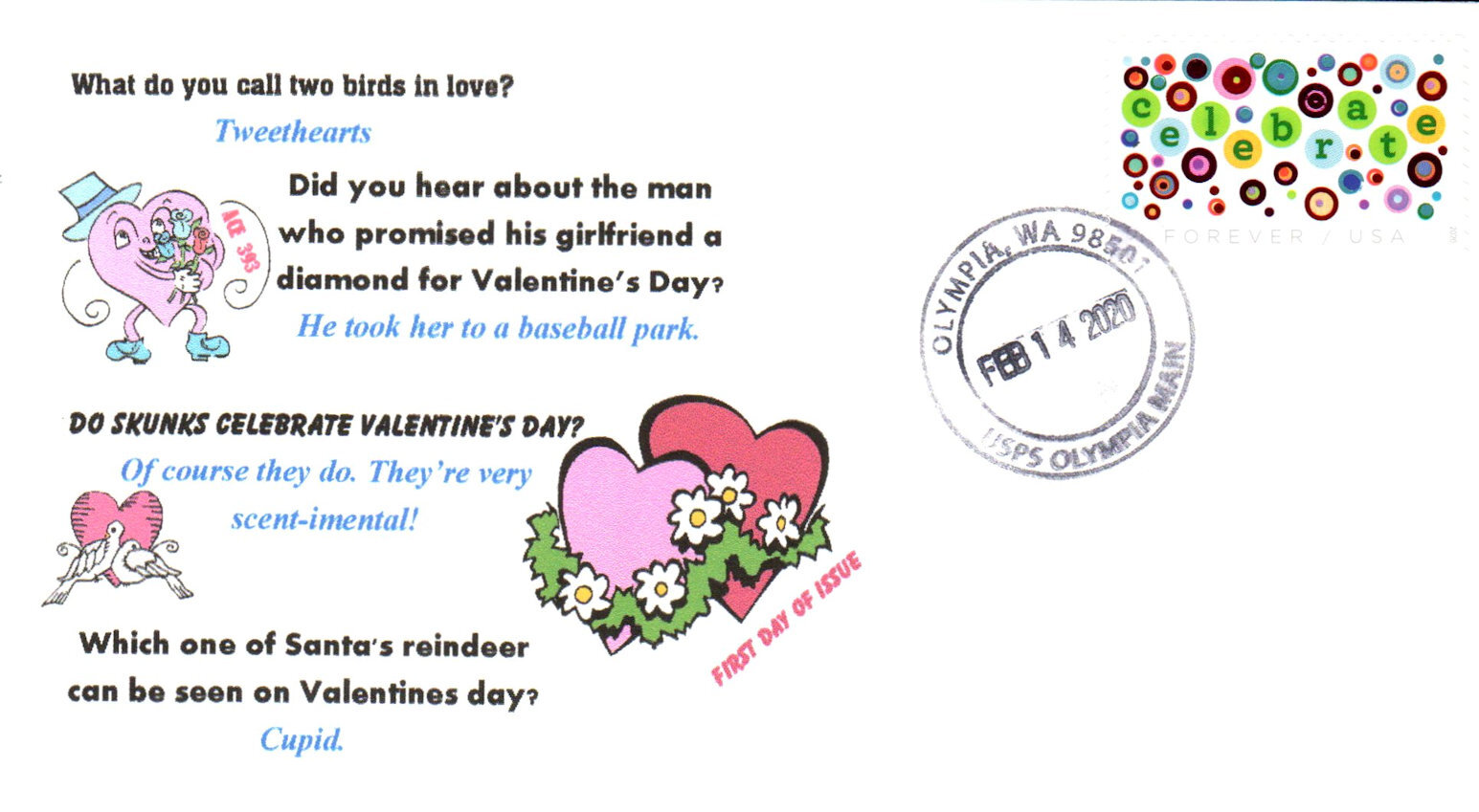 #5434 Let's Celebrate Gelvin FDC | United States, General Issue Stamp ...