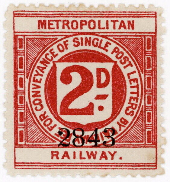 (I.B) Metropolitan Railway : Letter Stamp 2d | Worldwide - Other, Stamp ...