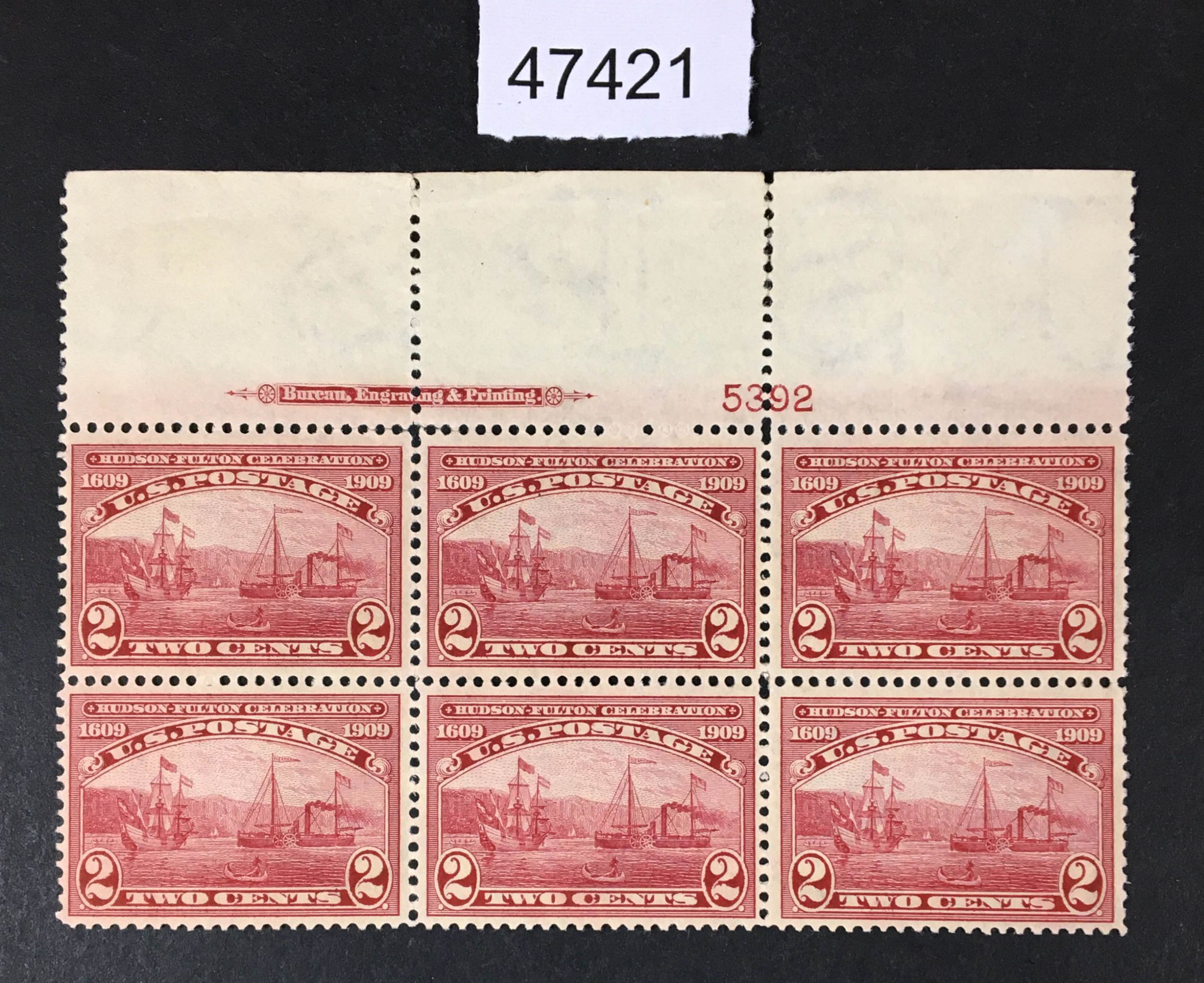 US Stamps # 372 Plate Block of 6 Mint OG VLH $280 LOT #47421 | United ...