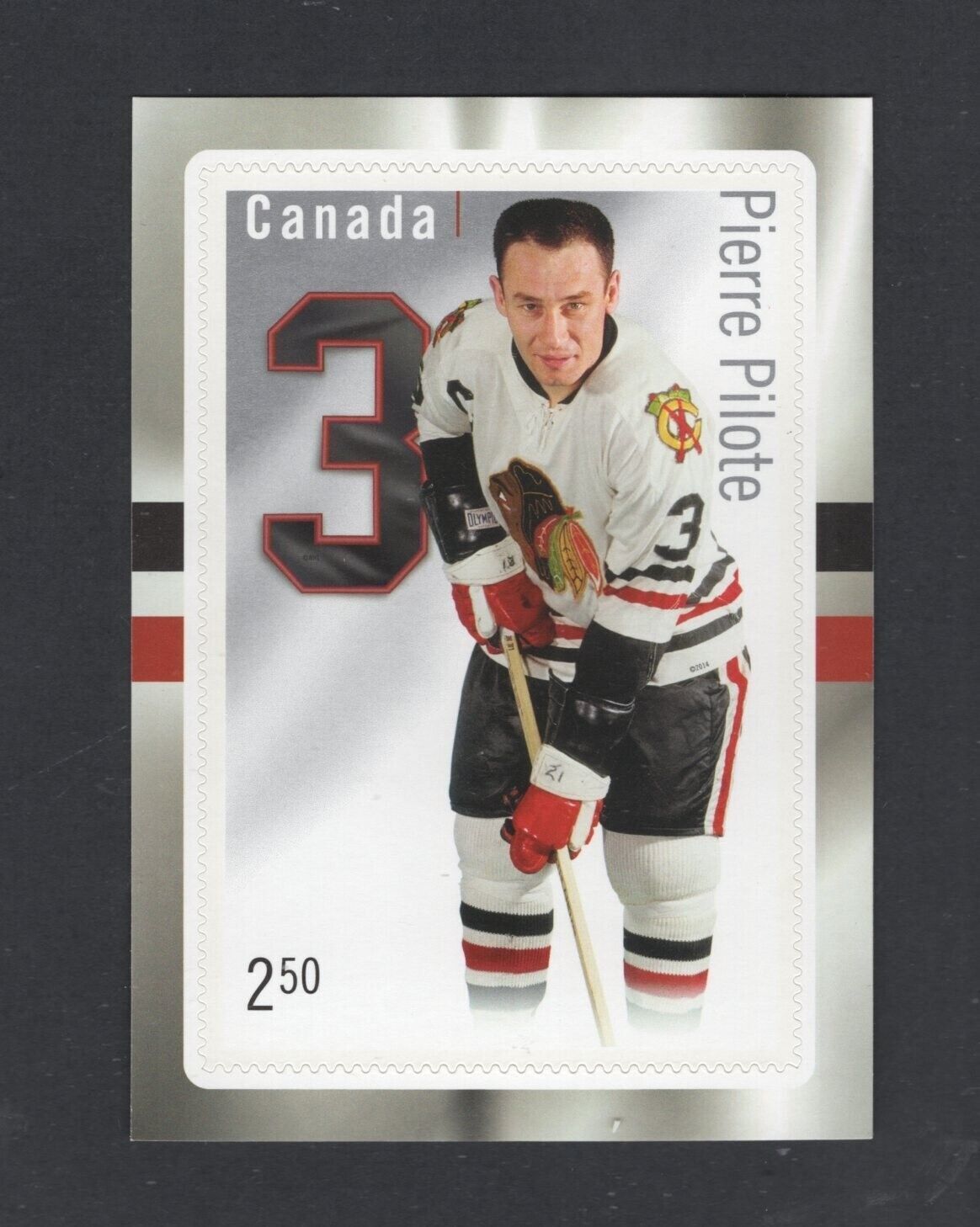 Canada #2792 (2014 Pierre Pilote Hockey Card stamp) VFMNH CV $5.00 ...