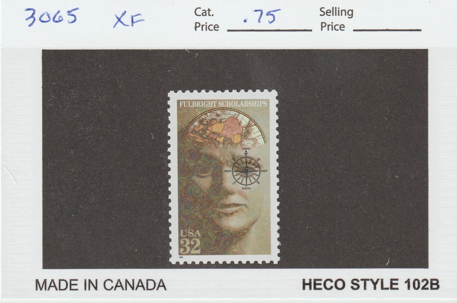 Scott# 3065 1996 32c Fulbright Scholarships Issue XF/SUP MNH | United ...