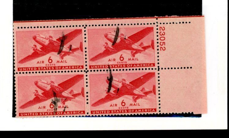 PKStamps - USA - C25 - Used - Plate Block - (B100-038) | United States ...