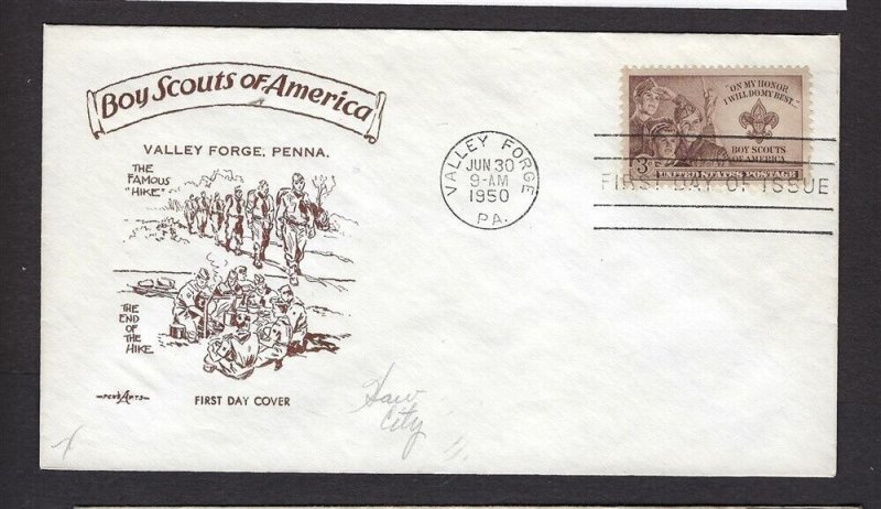 1950 #995 Boy Scout FDC Valley Forge PentArts hike | United States ...