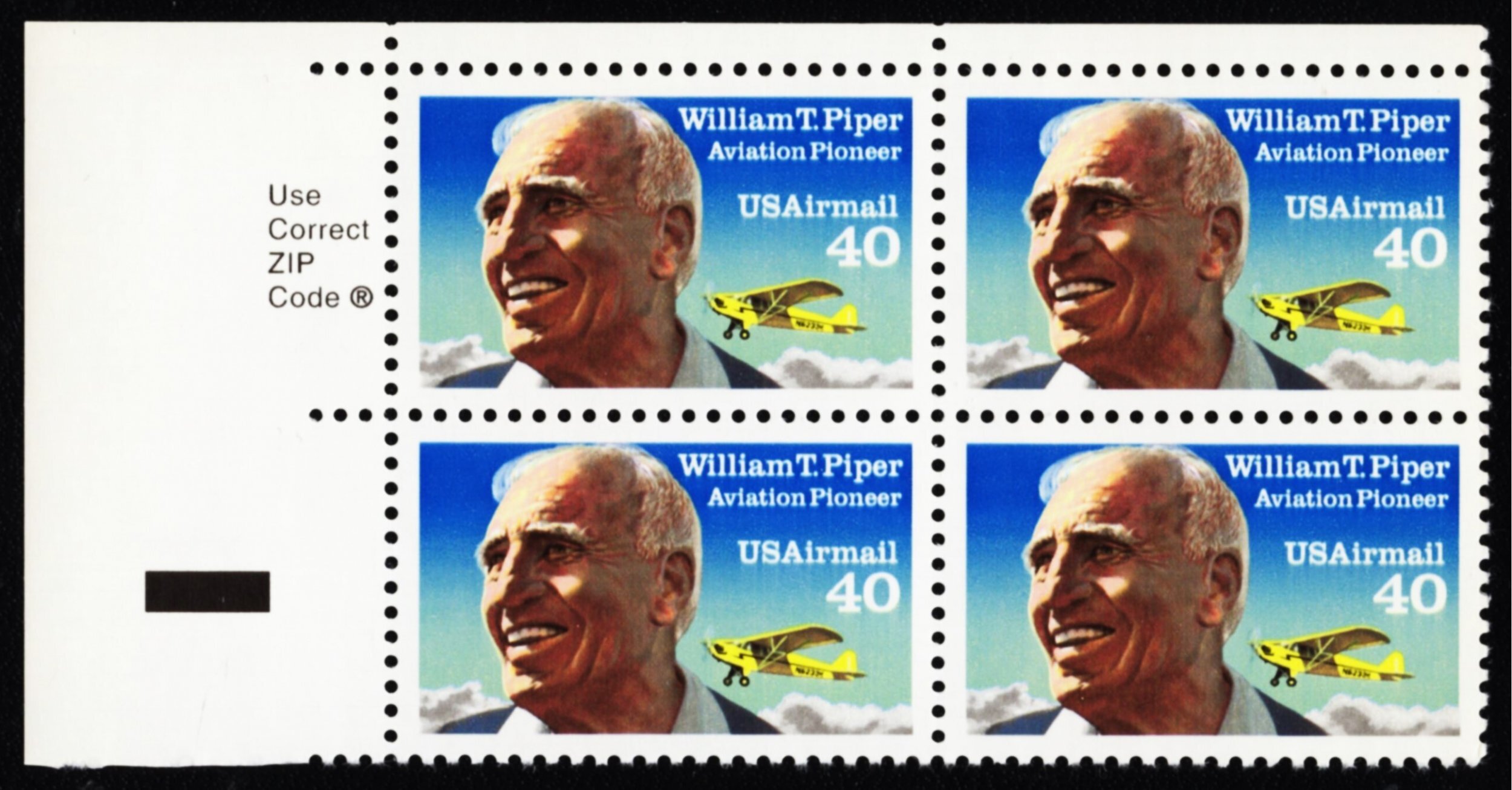 US C132 MNH VF/XF 40 Cent William T. Piper "Aviation Pioneer" Re-Issue ...