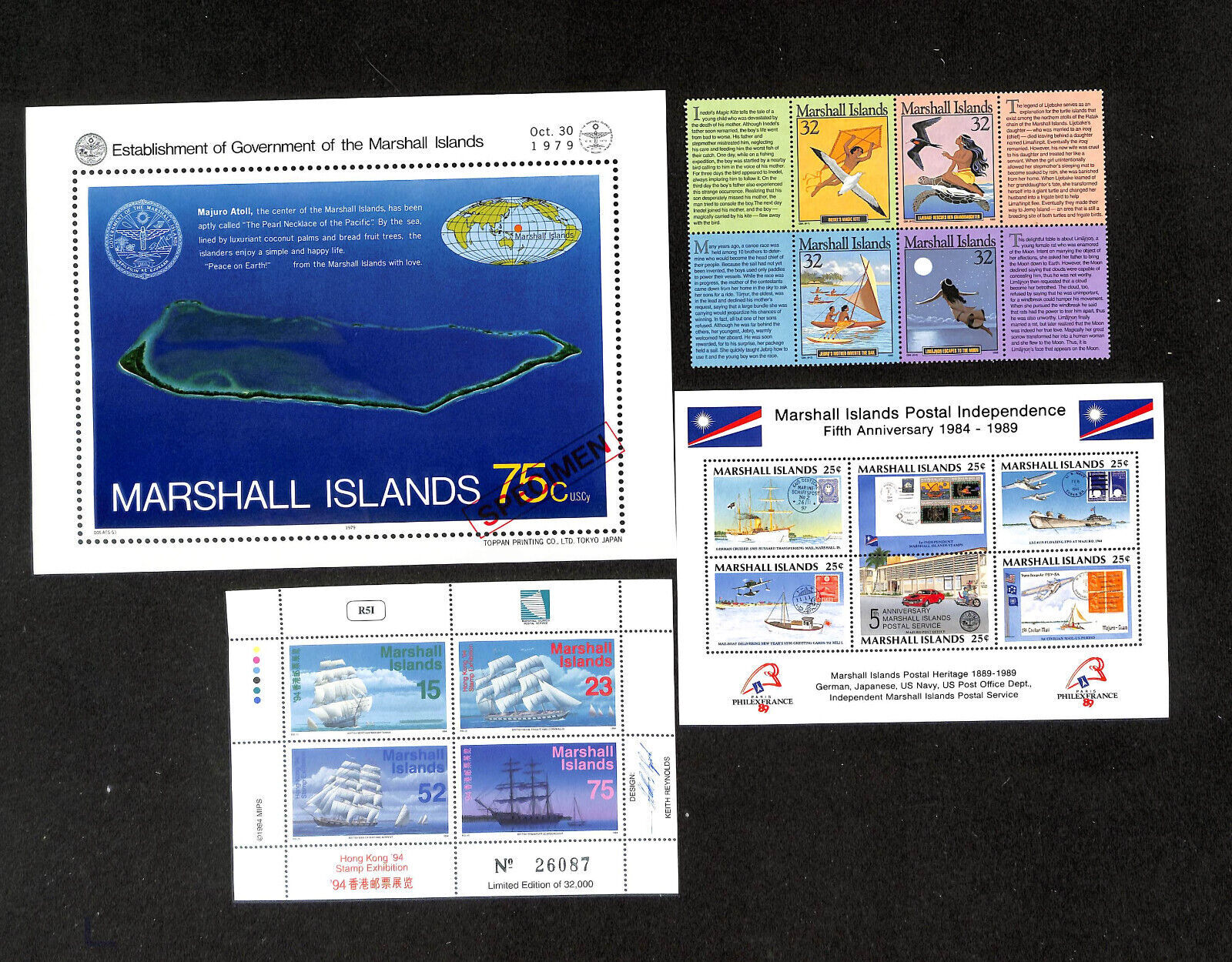 Marshall Islands, Postage Stamp, #266 500 Mint NH, 1993-95 Ships, World ...