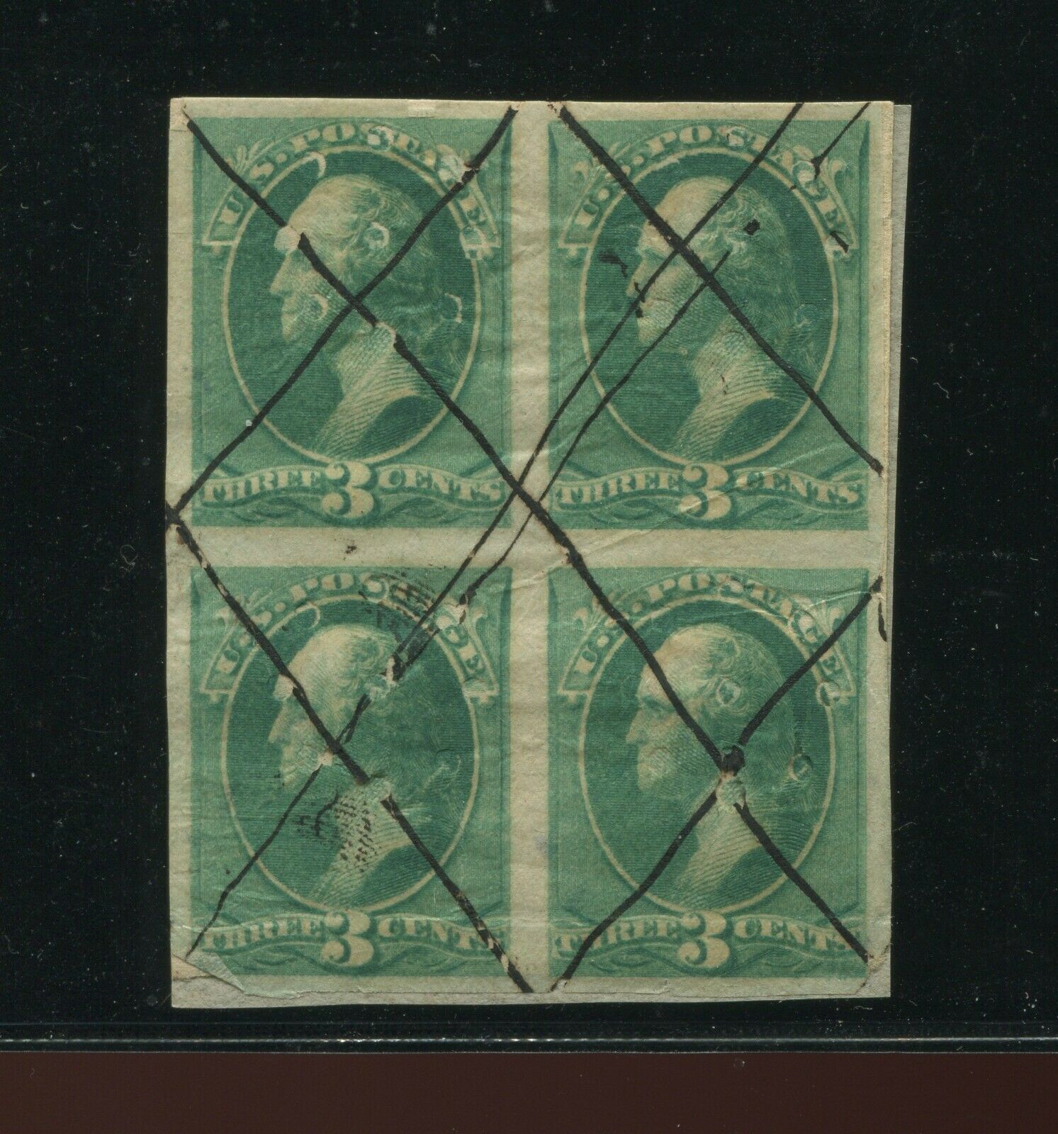158-E VAR BLOCK OF 4 MASSEY PATENT ESSAY on Double Paper Block of 4 ...