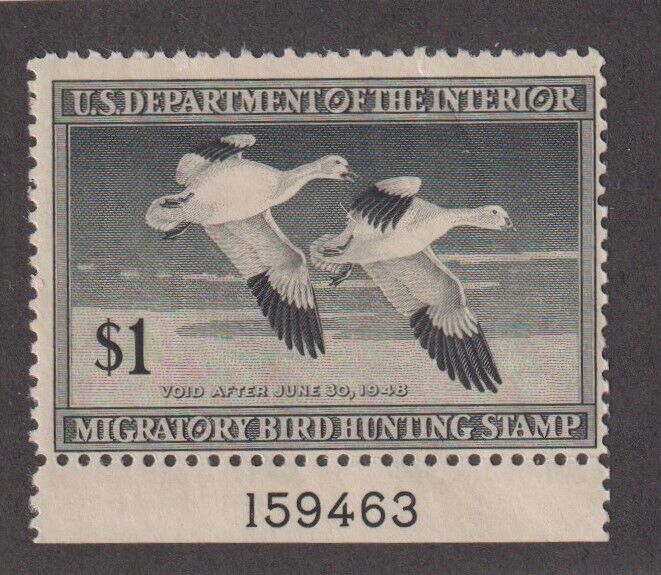 US: Federal Duck Hunting Stamp, Sc #RW14, MNH (crease), Cat. $55 ...