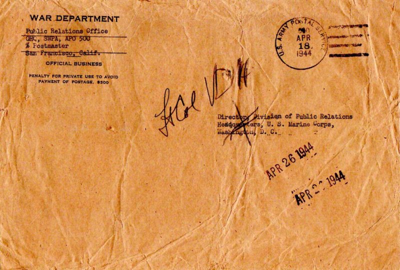 United States A.P.O.'s War Department Public Relations Office GHQ, SWPA ...