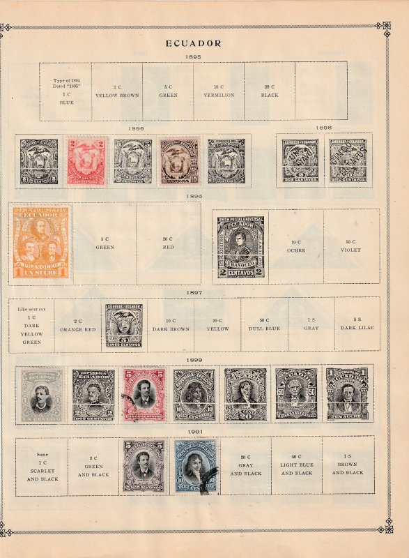 Ecuador Collection - 10 Scans, All the stamps are in the scans ...