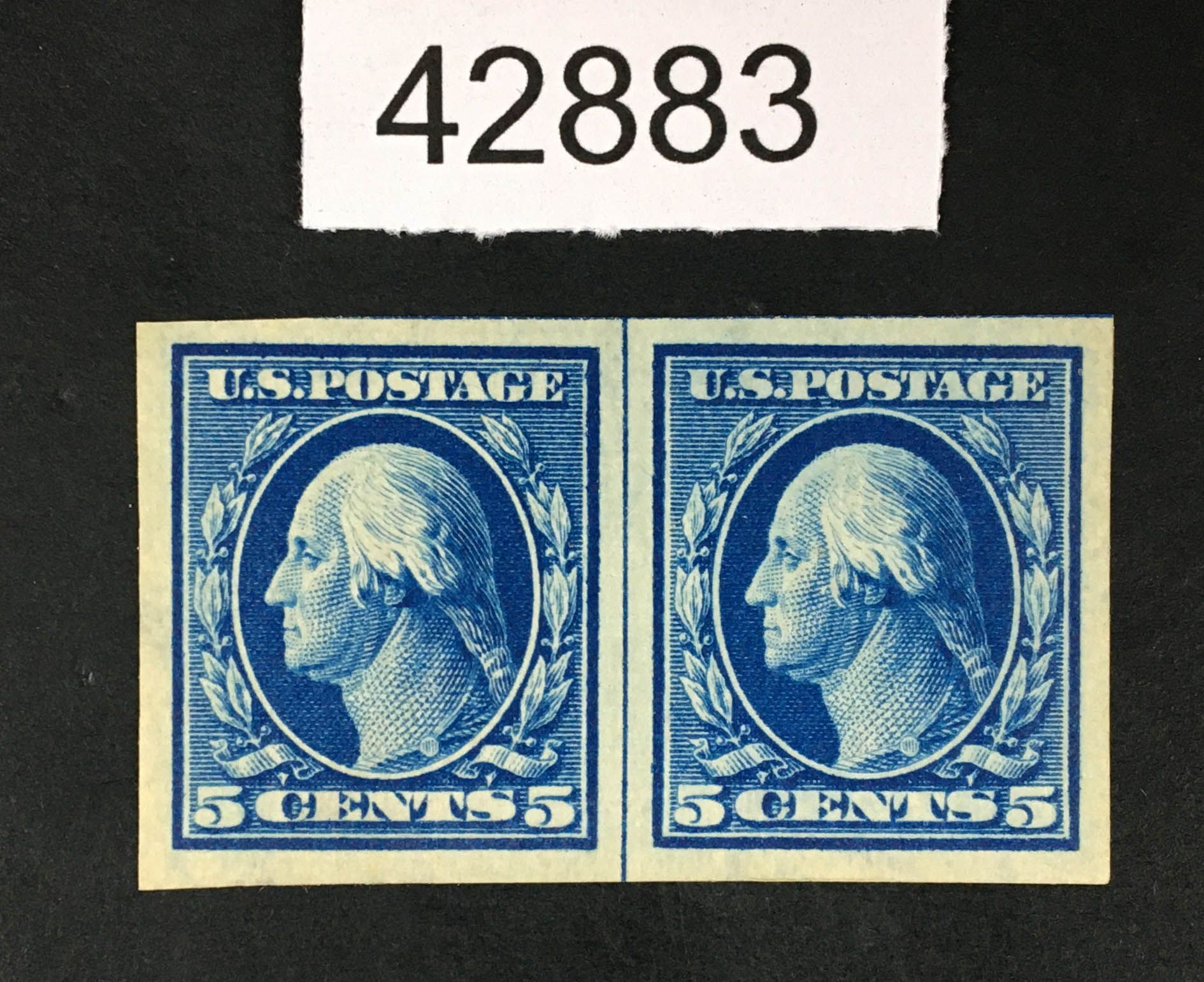 US Stamps # 347 Imperf Line Pair Mint OG NH XF LOT #42883 | United ...