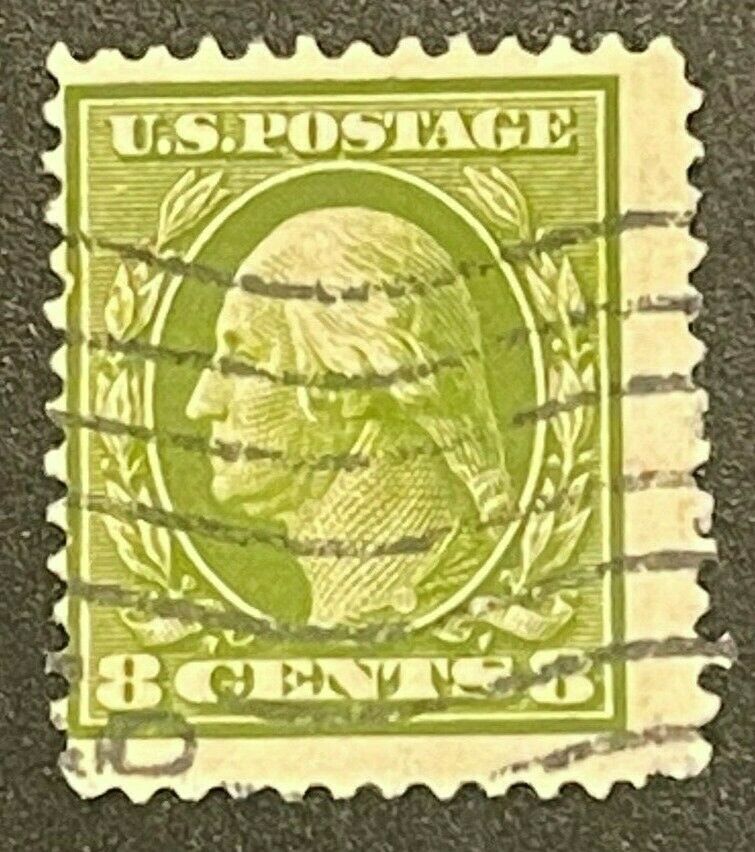 Scott#: 380 - George Washington 8¢ Perf 12 1911 used single stamp - Lot ...