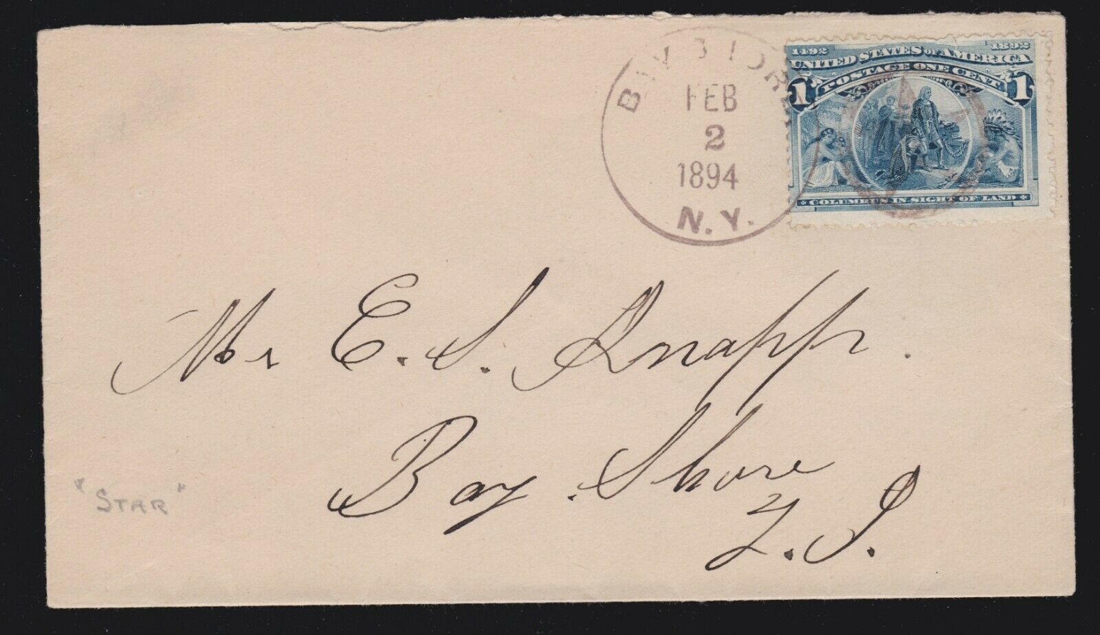 US 230 on Drop Rate Cover w/ Star Fancy Cancel | United States, General ...