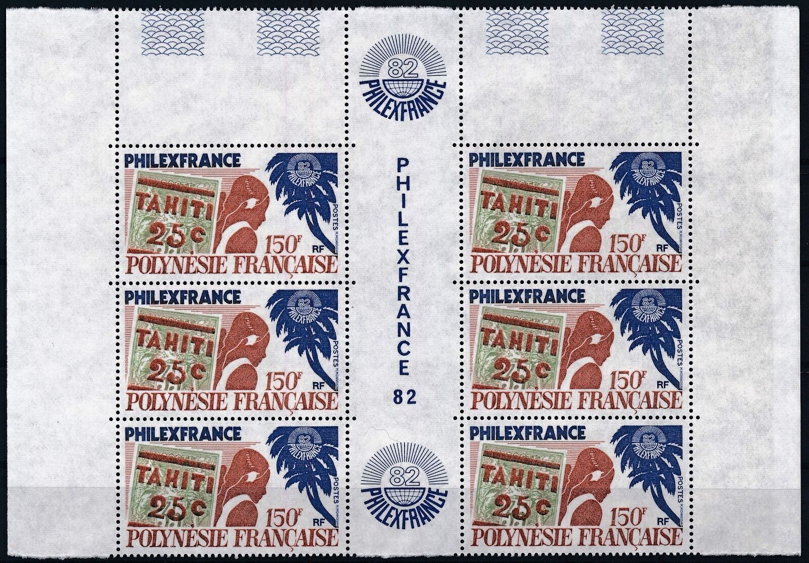 French Polynesia 1982 Tahiti "No. IA." Emblem (1v Cpt, B/6) MNH CV$30 ...
