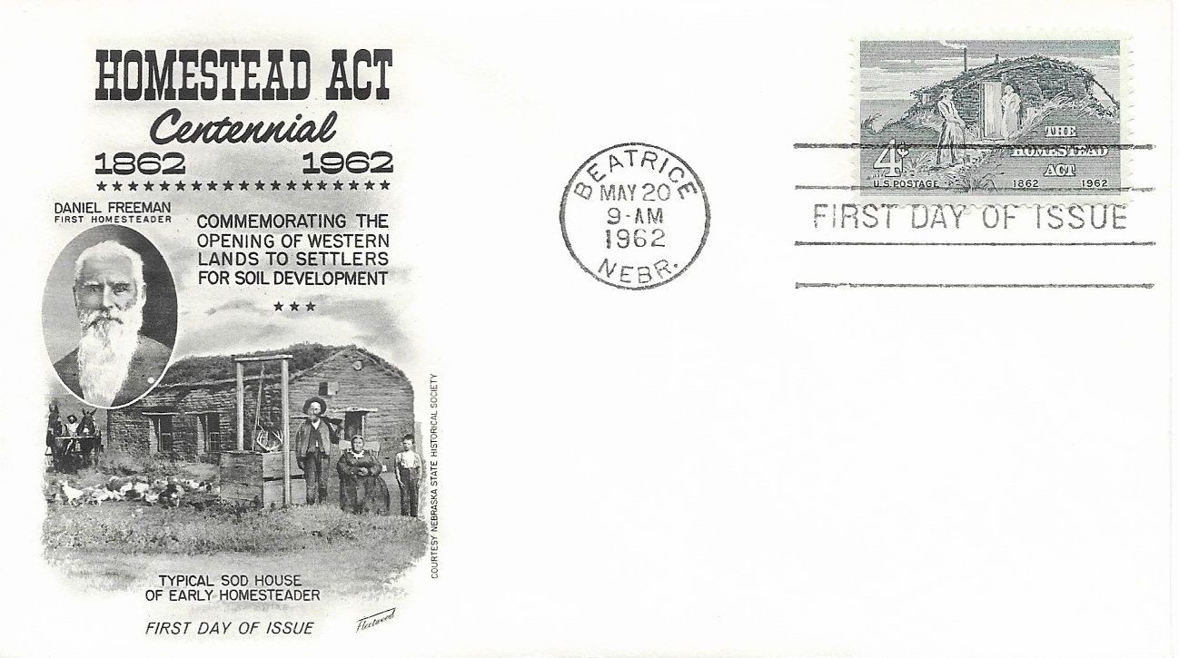 1962 FDC, #1198, 4c Homestead Act, Fleetwood | United States, General ...