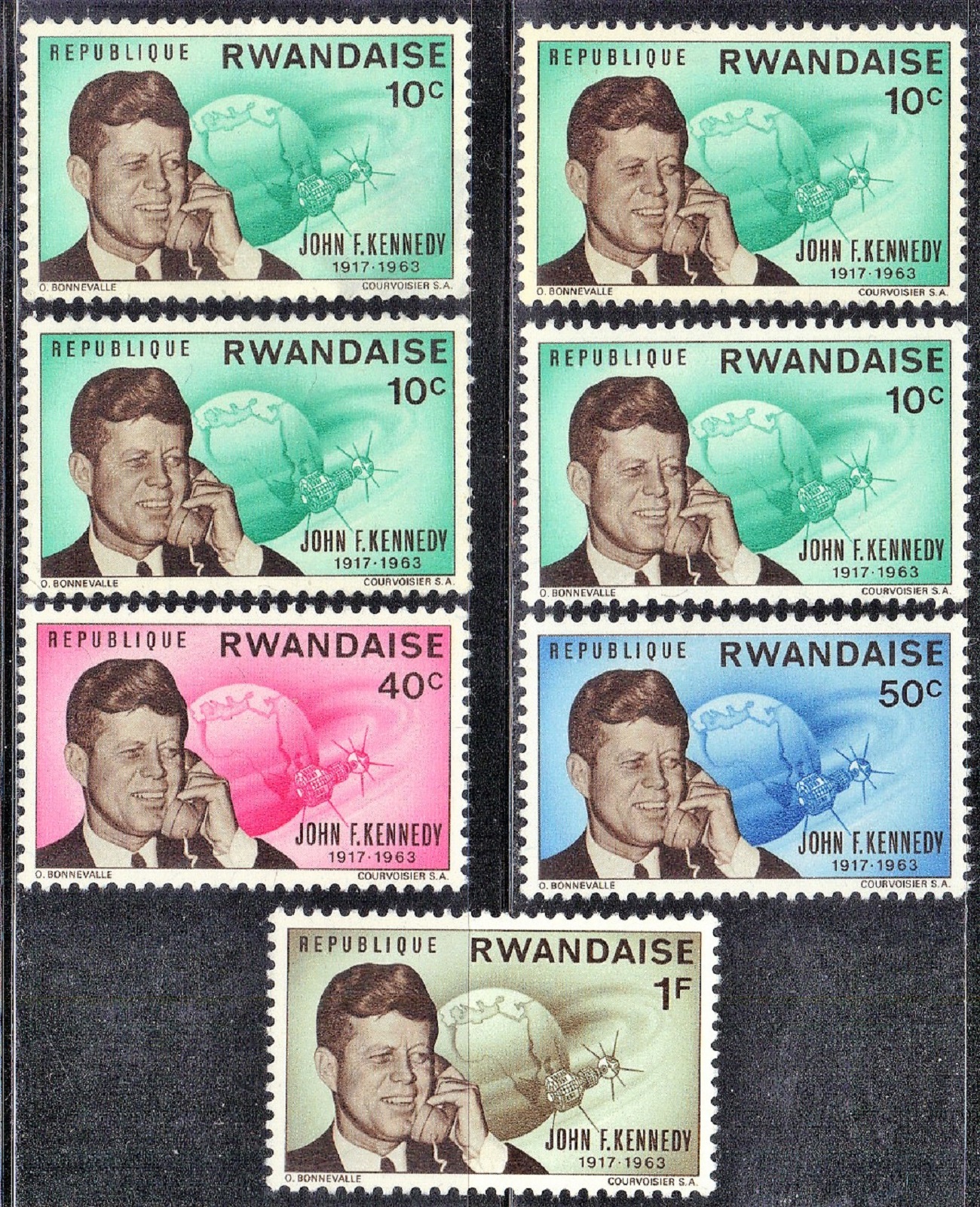 Rwanda Scott# 130-33 1965 MH Kennedy SEE Scan | Africa - Rwanda ...