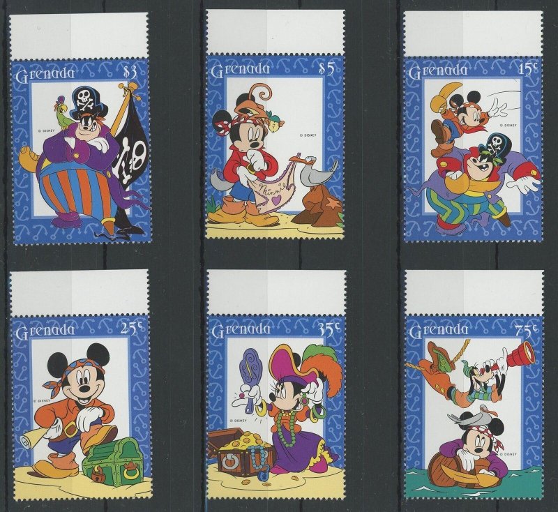 Disney Stamps Pirate Adventure Serie Set of 6 Stamps Mint NH ...