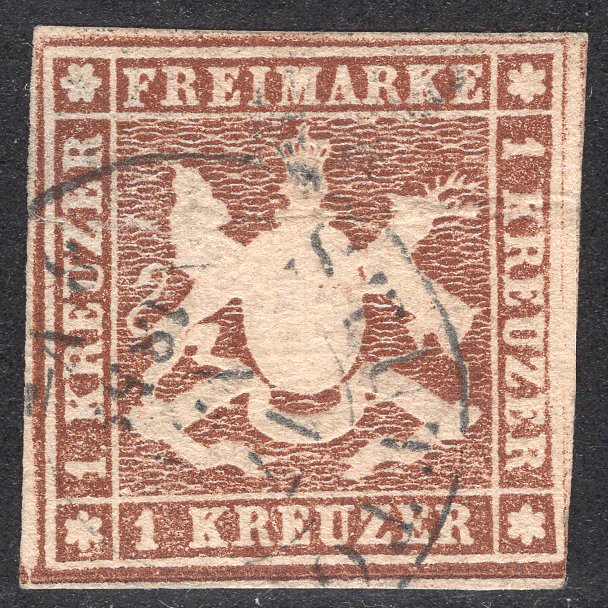 Wurttemberg Scott 13 | Europe - Germany & Colonies - German States ...