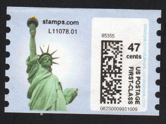 1CVP 124 - (47c) - Personal Computer Postage - "Statue of Liberty ...