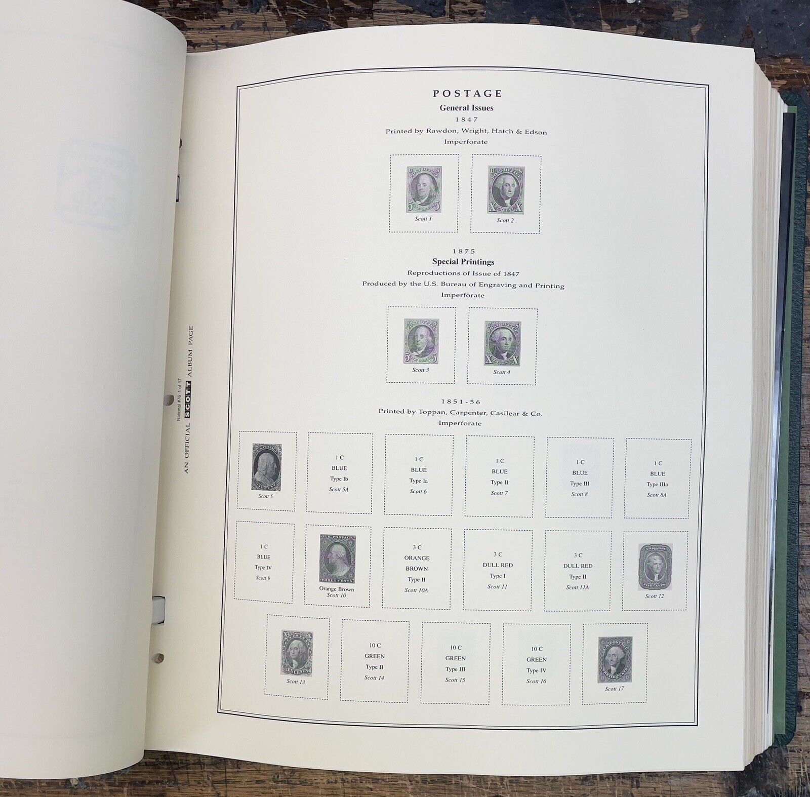 Used Scott 2-post National Postage Stamp Album with 1847 -1992 pages ...