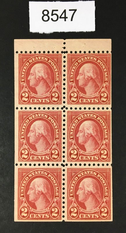 US Stamps # 583a Booklet Pane Mint OG NH CV. $200 LOT #8547 | United ...