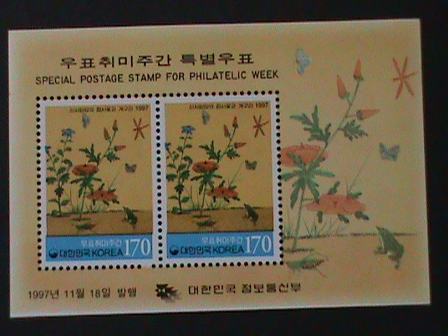 Korea-1997-Sc#1923-Philatelic Week-Special Postage Stamp-Mnh S/S Very ...