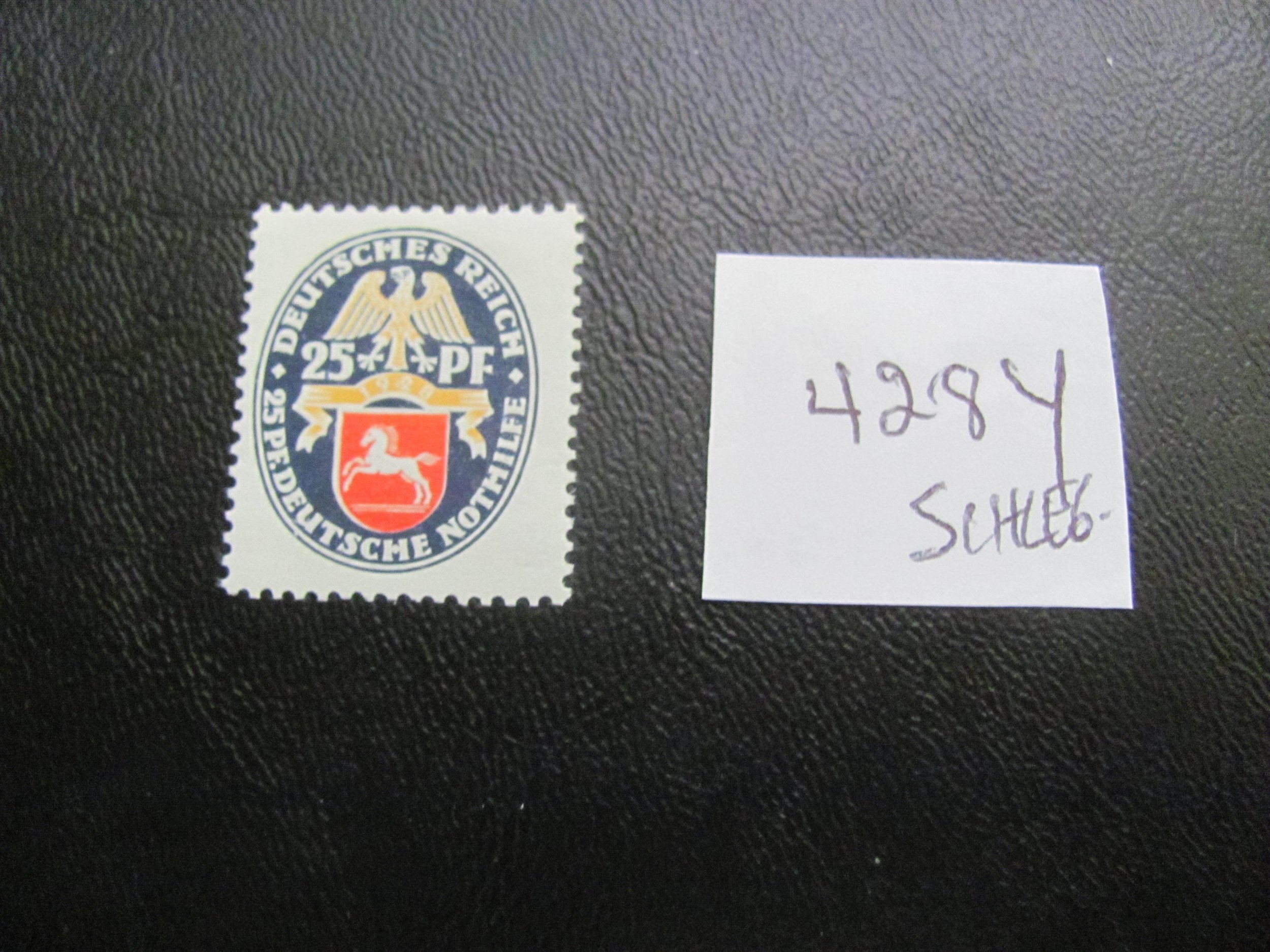 Germany 1928 MNH MI. 428y Sideways Watermark 65 Euros (115) SEE MY ...