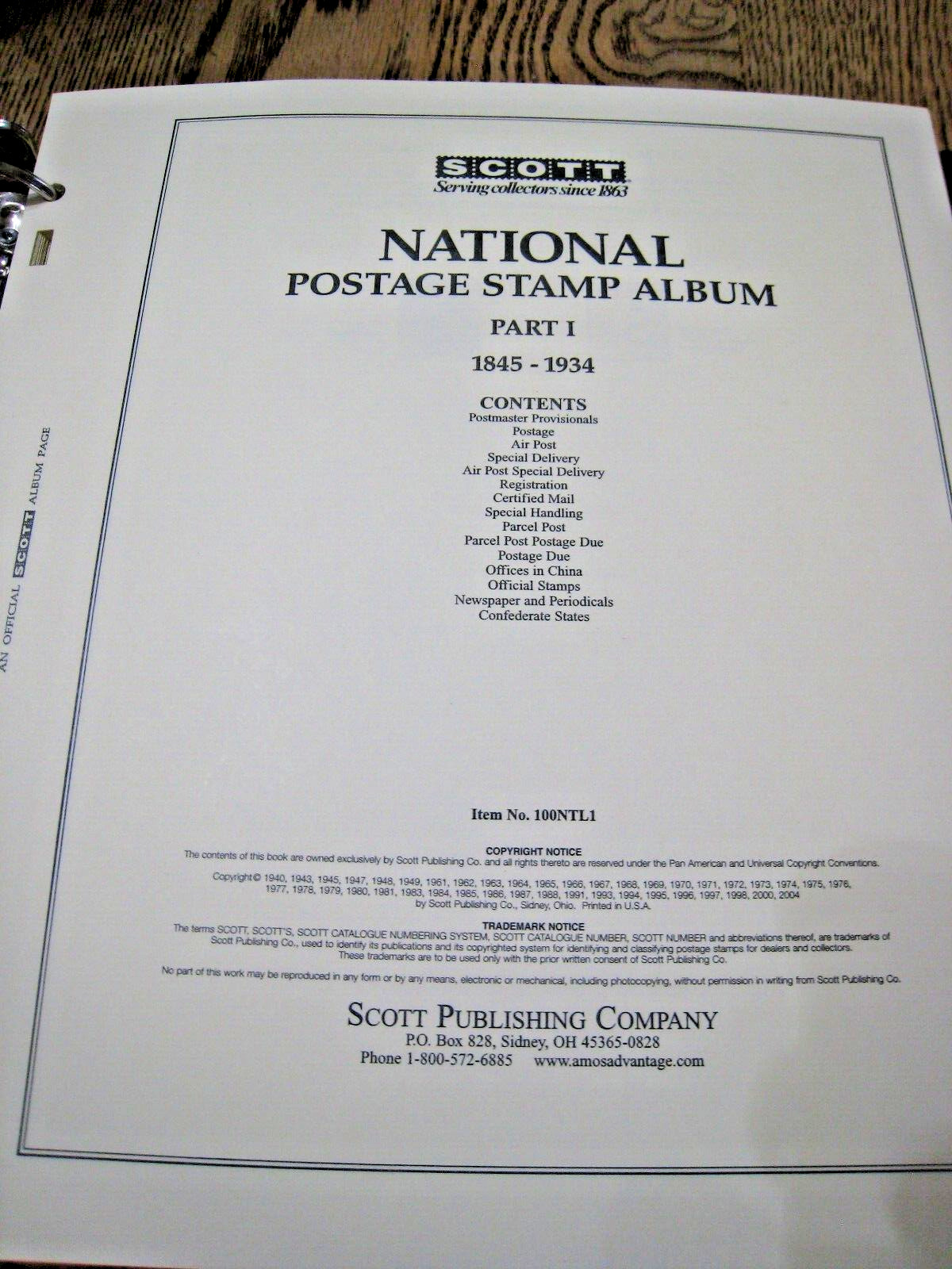 Scott's National Postage Stamp Album - 6 Binders & Slipcases - Used ...