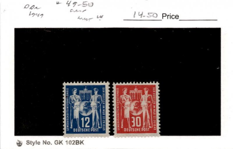 Germany - DDR, Postage Stamp, #49-50 Mint LH, 1949 Letter Carrier (AE) | Europe - Germany ...