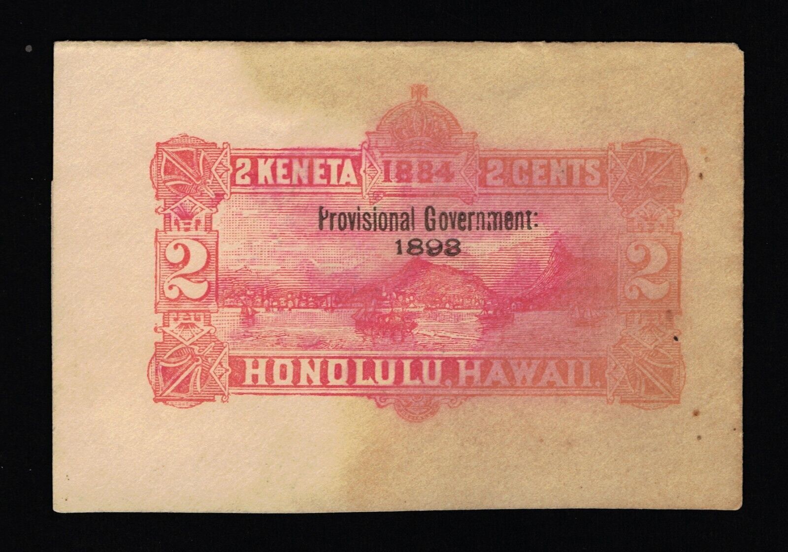 Excellent Genuine Hawaii Scott #U11 Mint 1893 Carmine 2¢ Large CUT ...