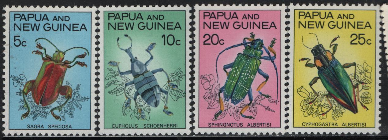 Papua New Guinea, 237-240, Mnh, 1967, Beetles | Australia & Oceania ...