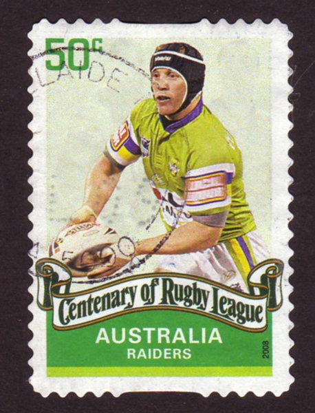 Australia 2008 50c Green Centenary of Rugby League-Raiders | Australia ...