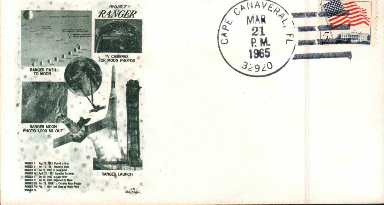 1965 Ranger IX Launch to Moon Cape Canaveral 21 March Orbit Covers ...