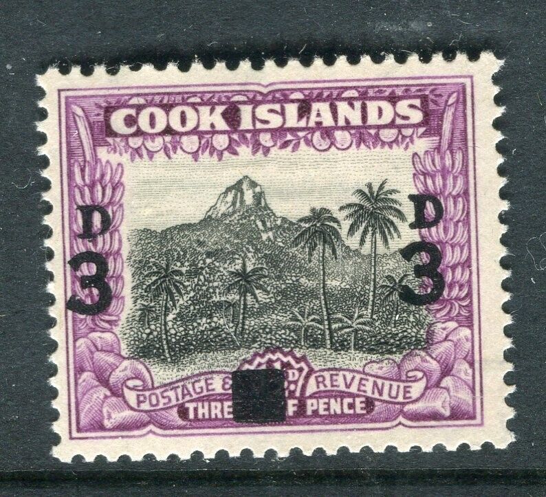 COOK ISLANDS; 1940 early GVI Pictorial surcharged issue Mint hinged 3/1 ...