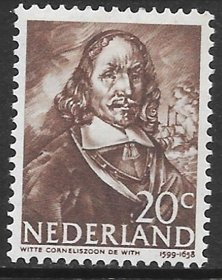 Netherlands 257: 20c Vice Admiral Witte Corneliszoon de With (1599-1658 ...