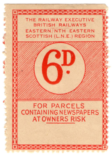 (I.B) British Railways Executive : Newspaper Parcel 6d (LNER Scotland ...